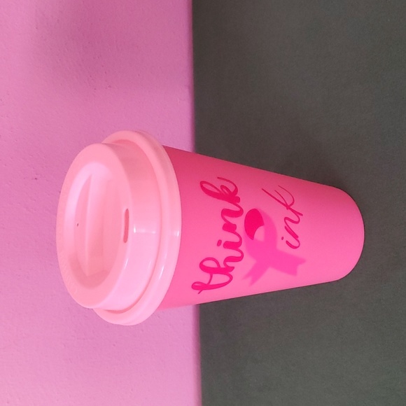 Kitchen | Pink White Think Pink Breast Cancer Awareness Coffee Cup With ...